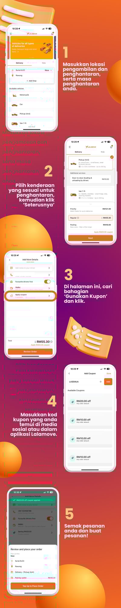 Cara Menggunakan Kupon Dalam Aplikasi Lalamove